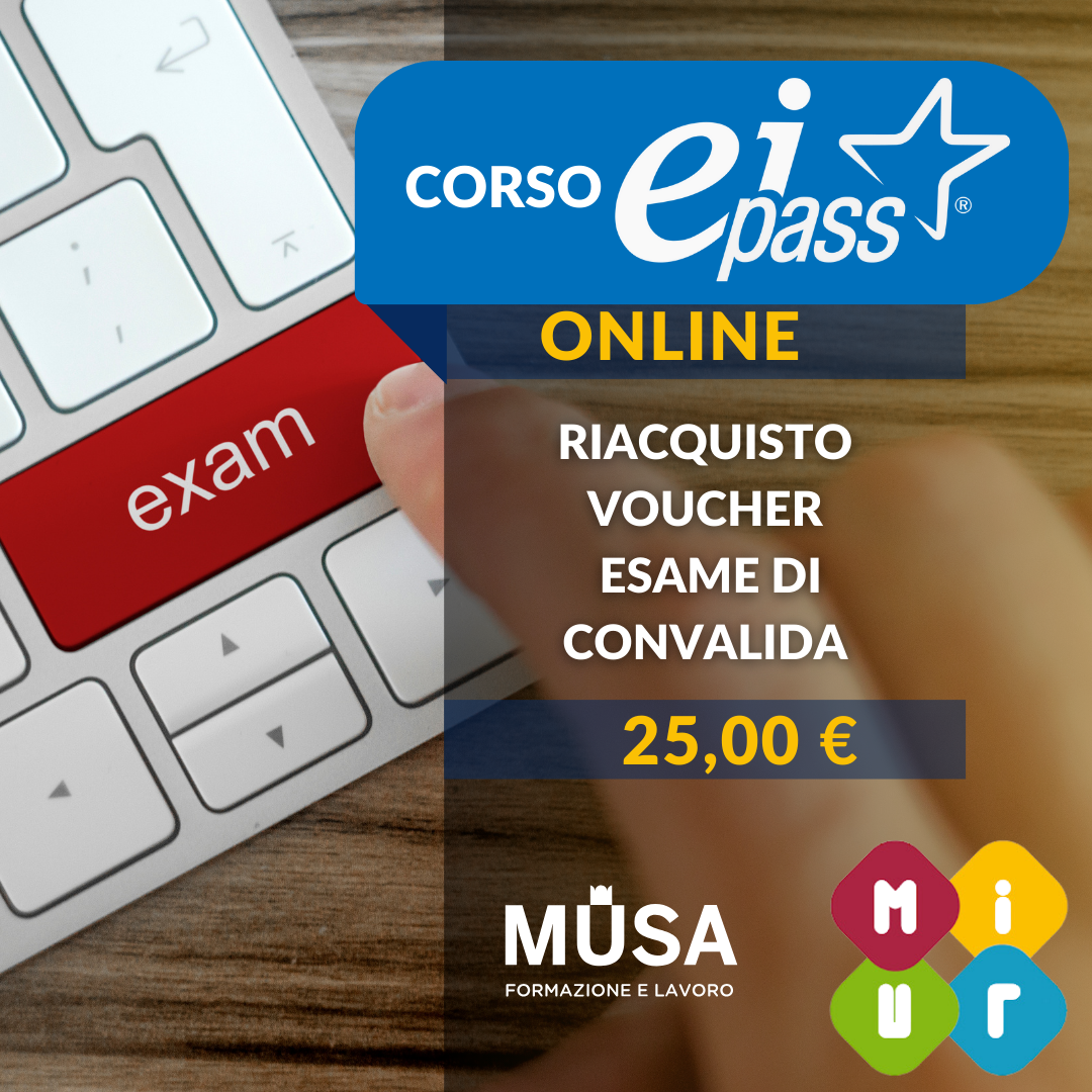 Voucher esame Convalida esame da Eipass 7 Moduli User a Standard