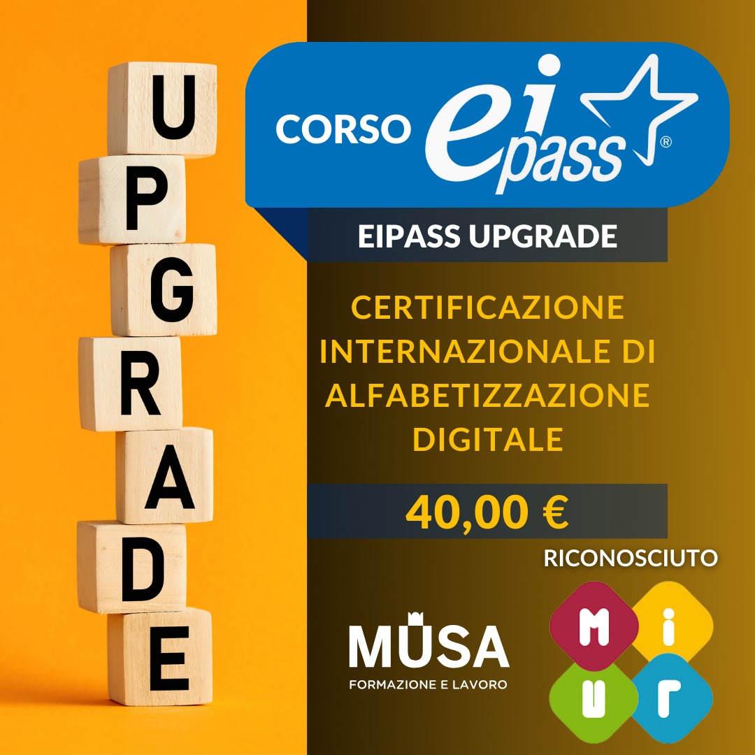Aggiornamento Eipass 7 Moduli User | Lezioni + Certificazione Online | Musa Formazione